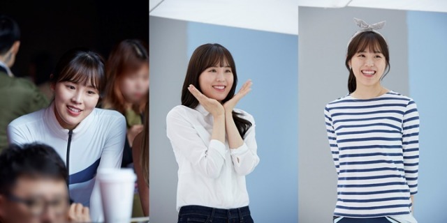 '촬영장에 뜬 미소천사' 김아랑, 광고 촬영 미공개 컷 공개