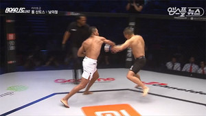 [로드FC 040] '불도저' 남의철, 1R 7초 만에 TKO패(영상)